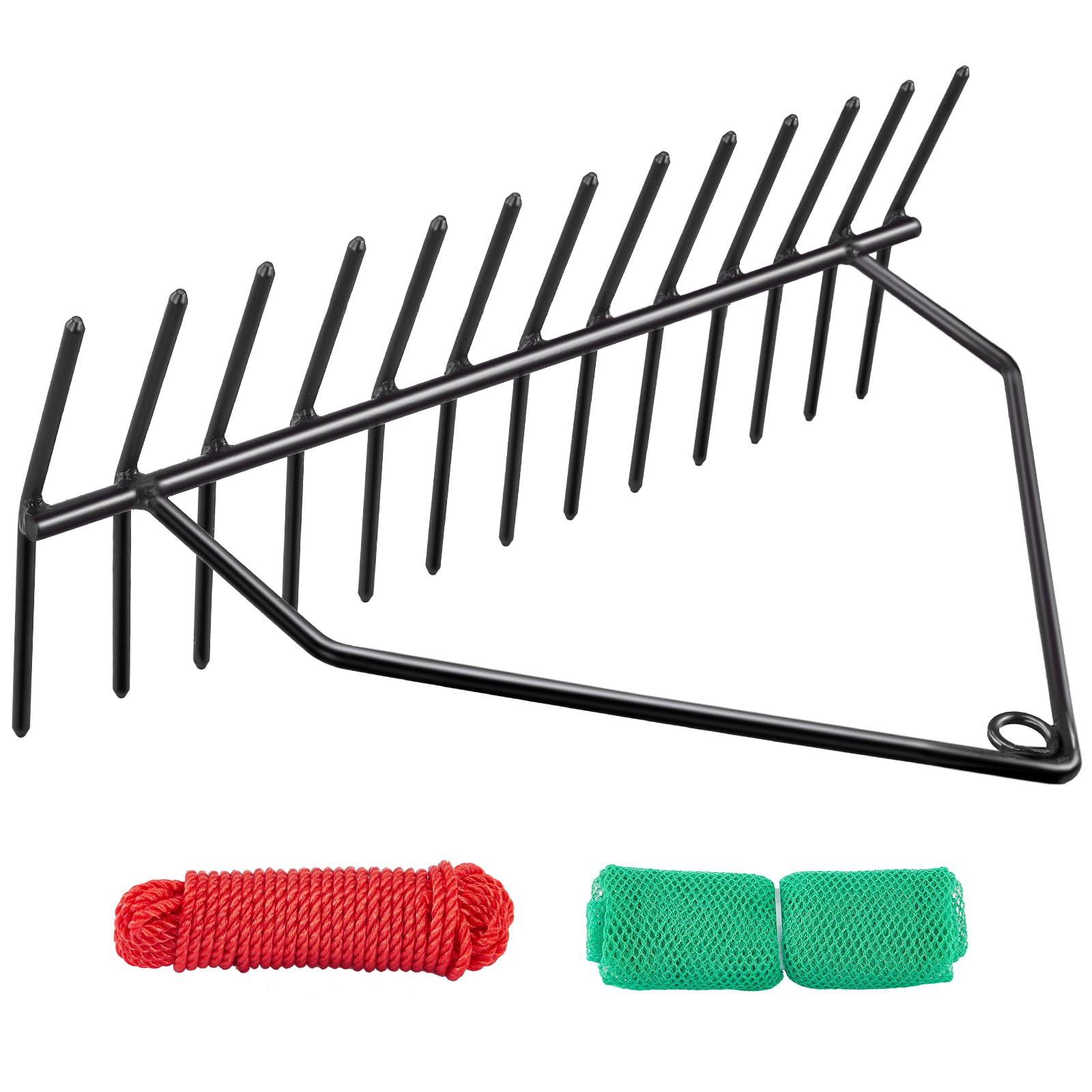 Amazon.com : YIVIKPE 32" Aquatic Weed Rake, 8.6" Steel Rod Lake Weed ...