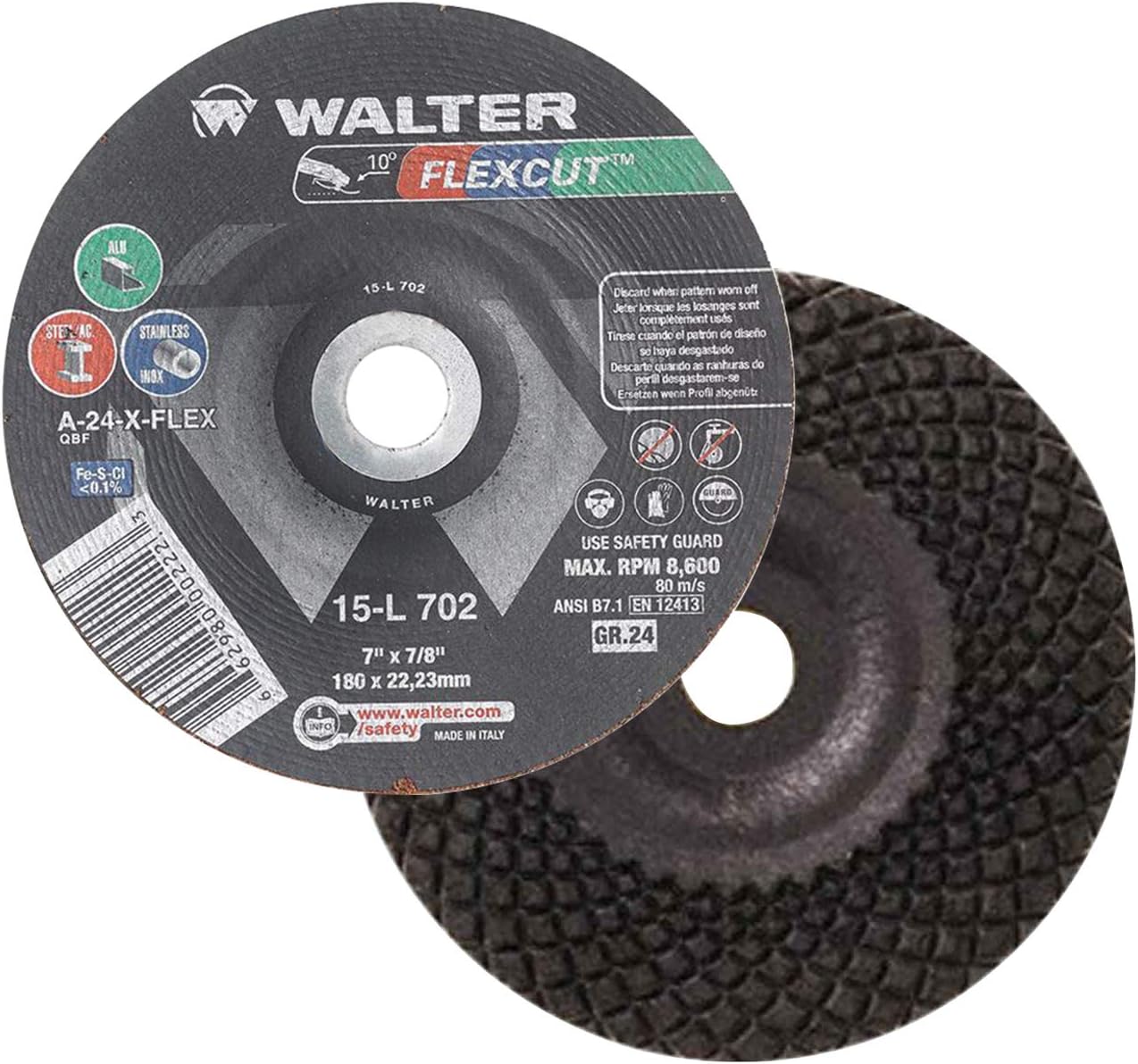 Amazon.com: Walter 15L702 7x7/8 Flexcut Grinding Wheels Contaminant ...