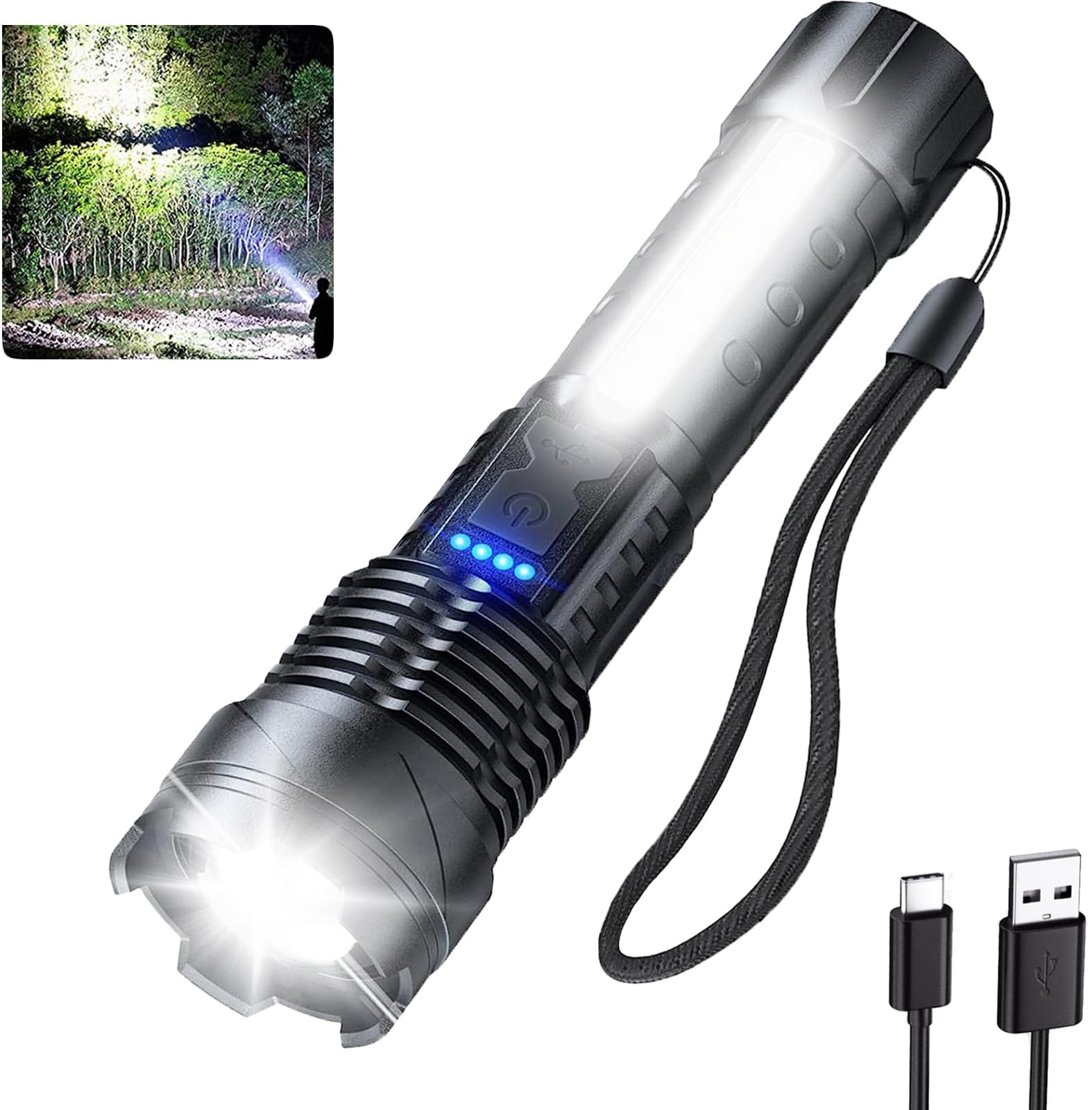 Ultra Bright High Power Flashlight – Waterproof LED Tactical Military ...