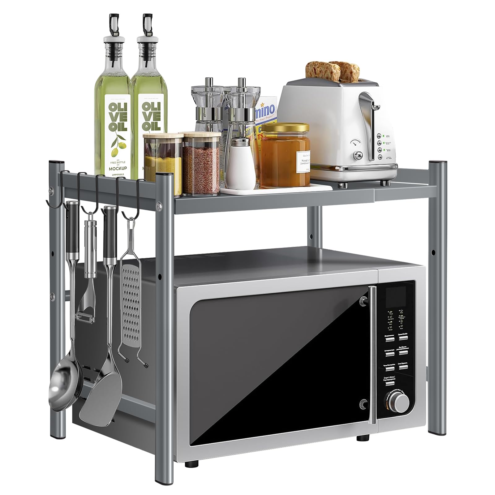 Amazon.com: ByNaRIX Microwave Stand Countertop, Expandable Microwave ...
