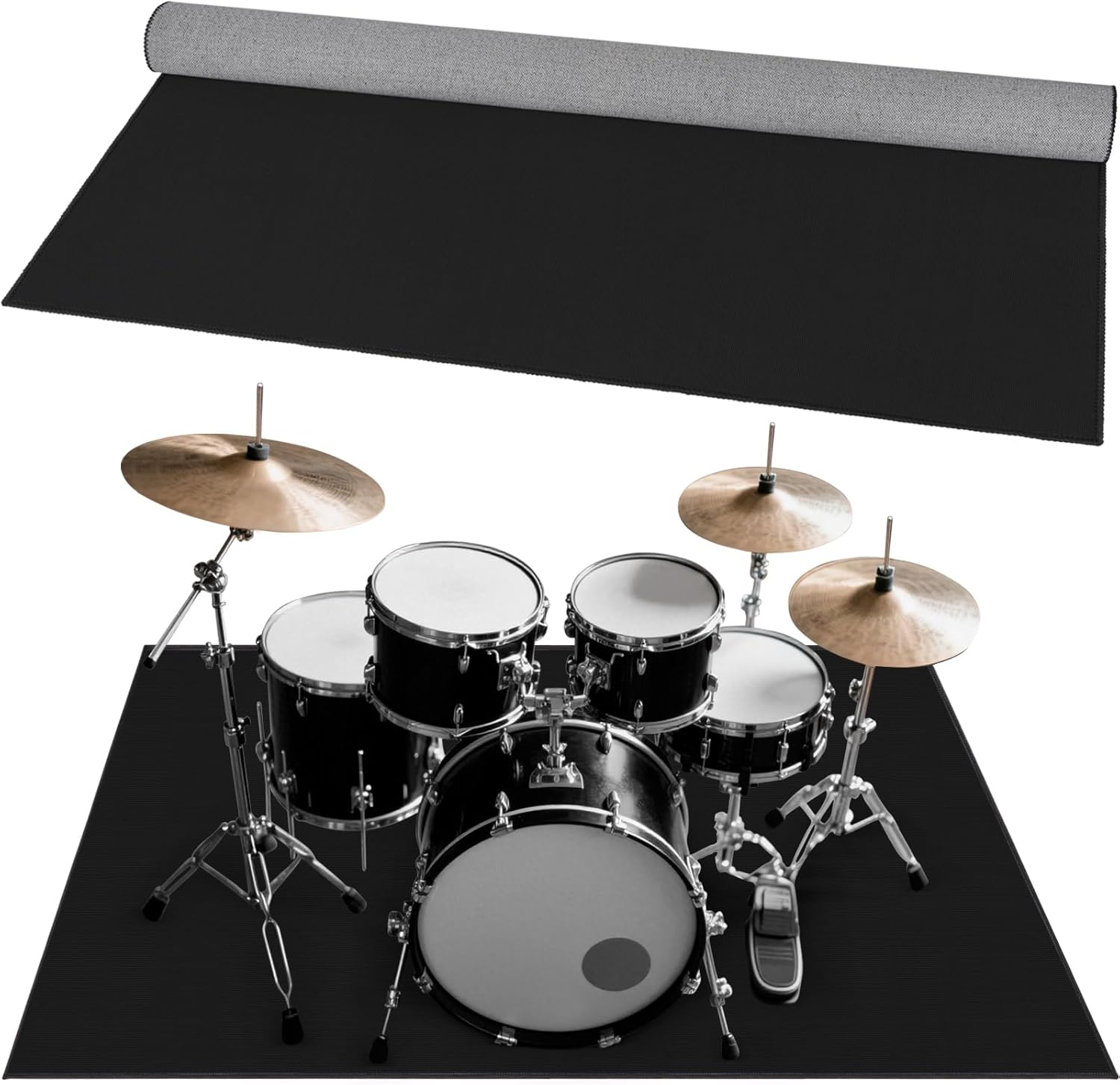 Amazon.com: Drum Rug, 4Ft x 5.3Ft Drum Mat Drum Carpet with Non-Slip ...