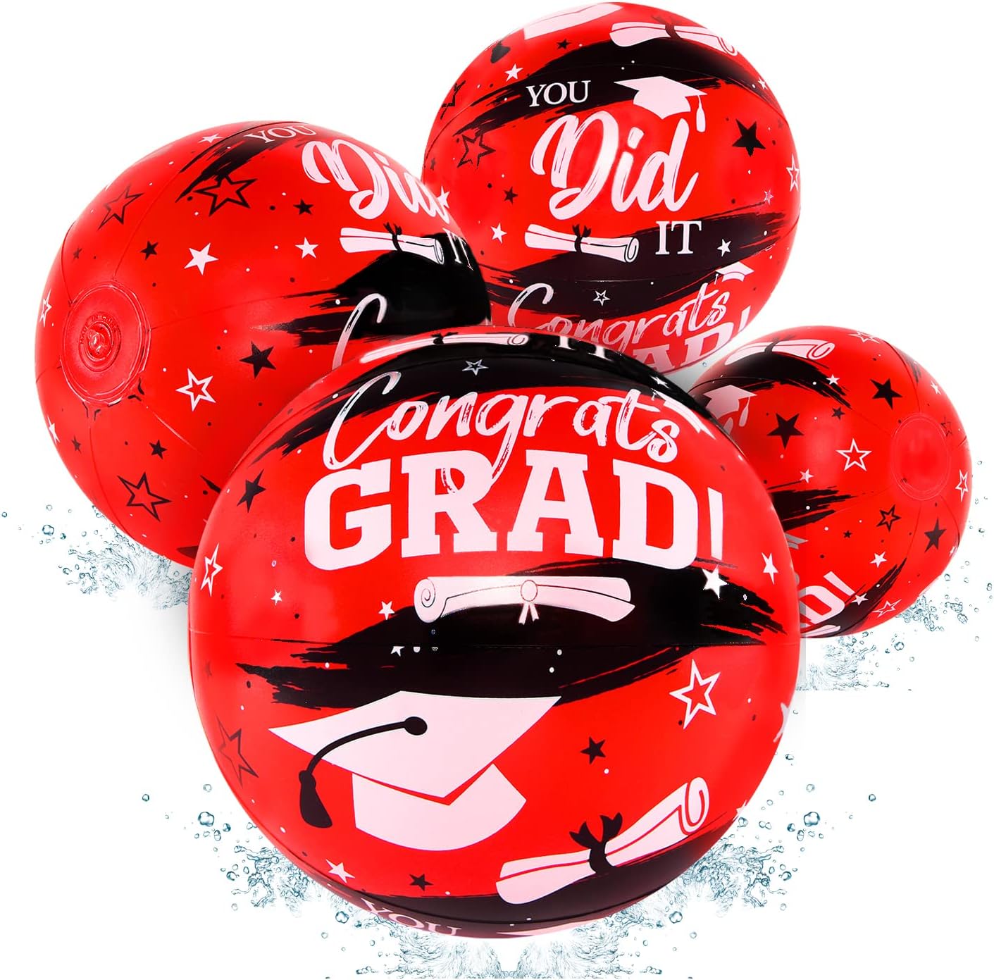 Amazon.com: 4 Pieces Inflatable Beach Balls for Graduation Party ...
