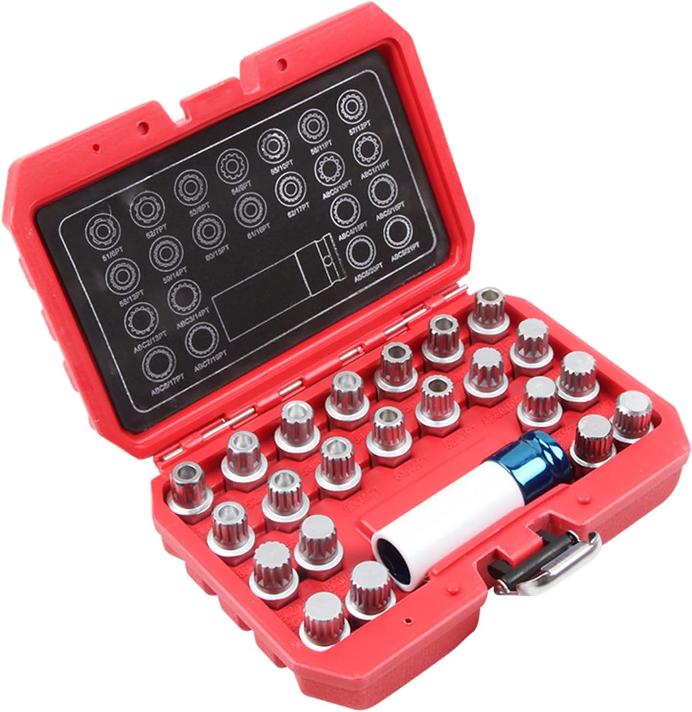 High Durability 23 Piece/Set Lugnut Antitheft Wheel Lock Key Socket ...