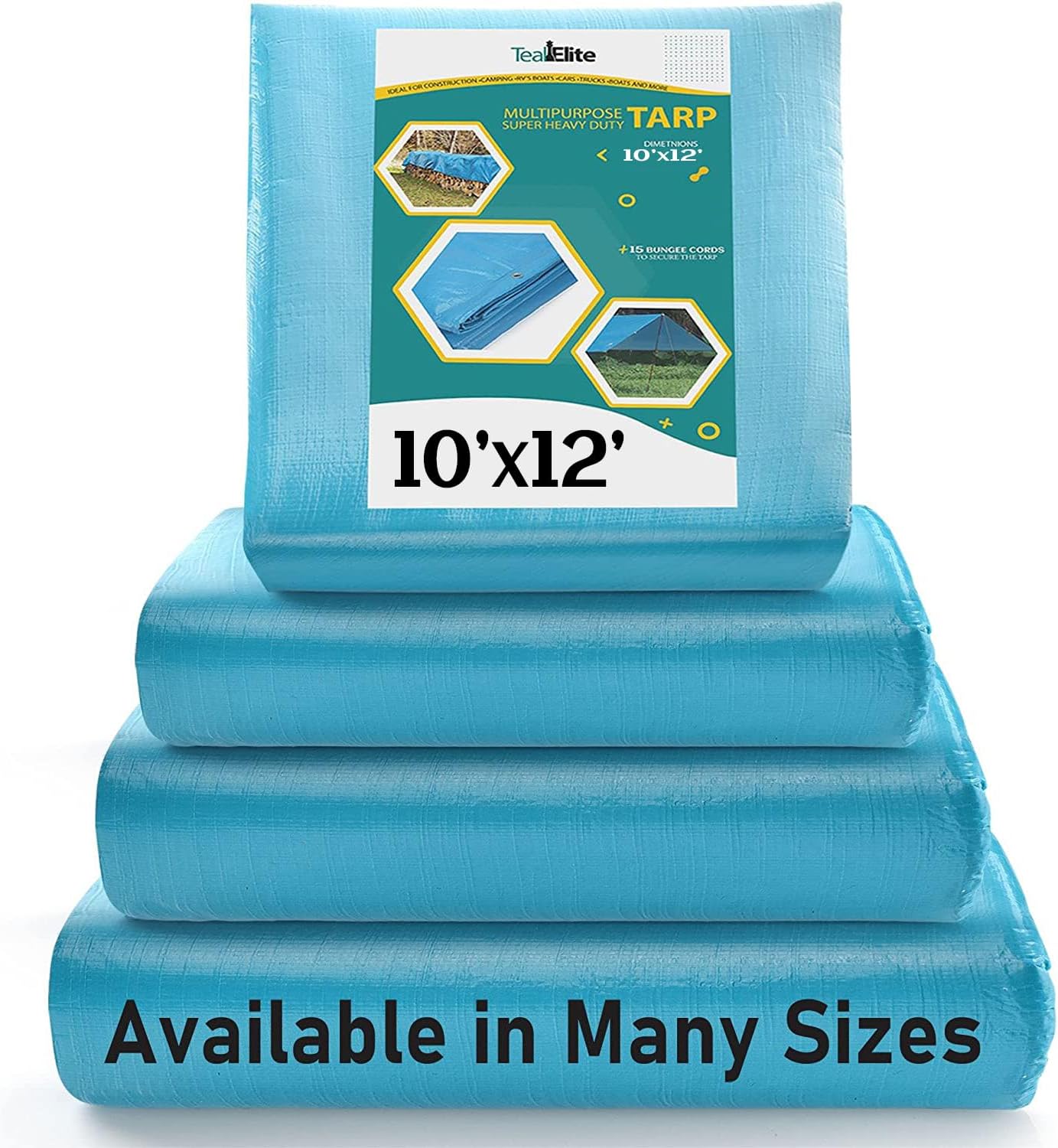 High Visibility Yellow Tarp 3.3 OZ., 10'x12' - Amazon.com