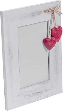Nicola Spring Freestanding White Photo Frame - Fits Photo Size 4 x 6 ...