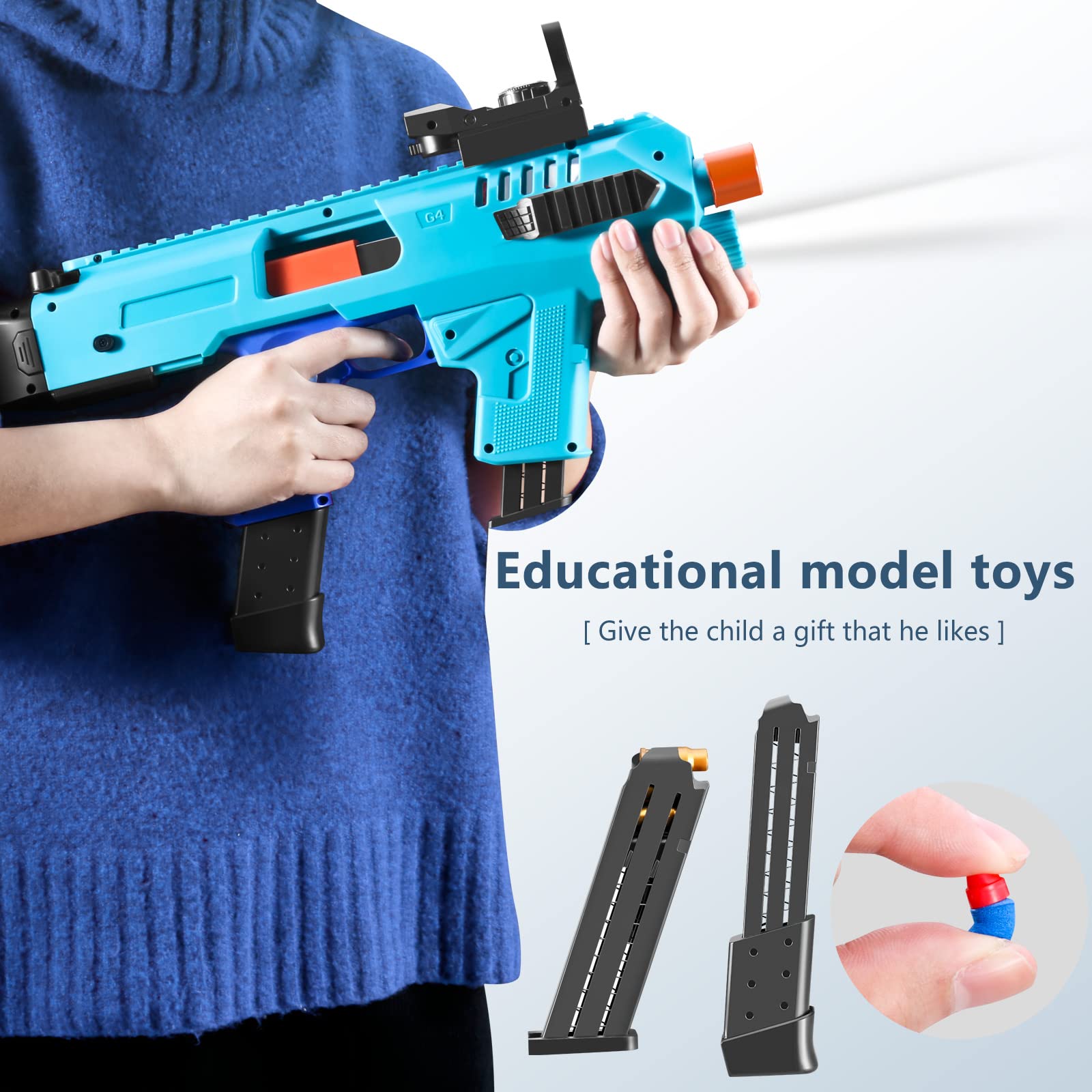 Shell ejecting Soft Bullet Foam Pellet Blaster Rifle Pistol Ball Water ...