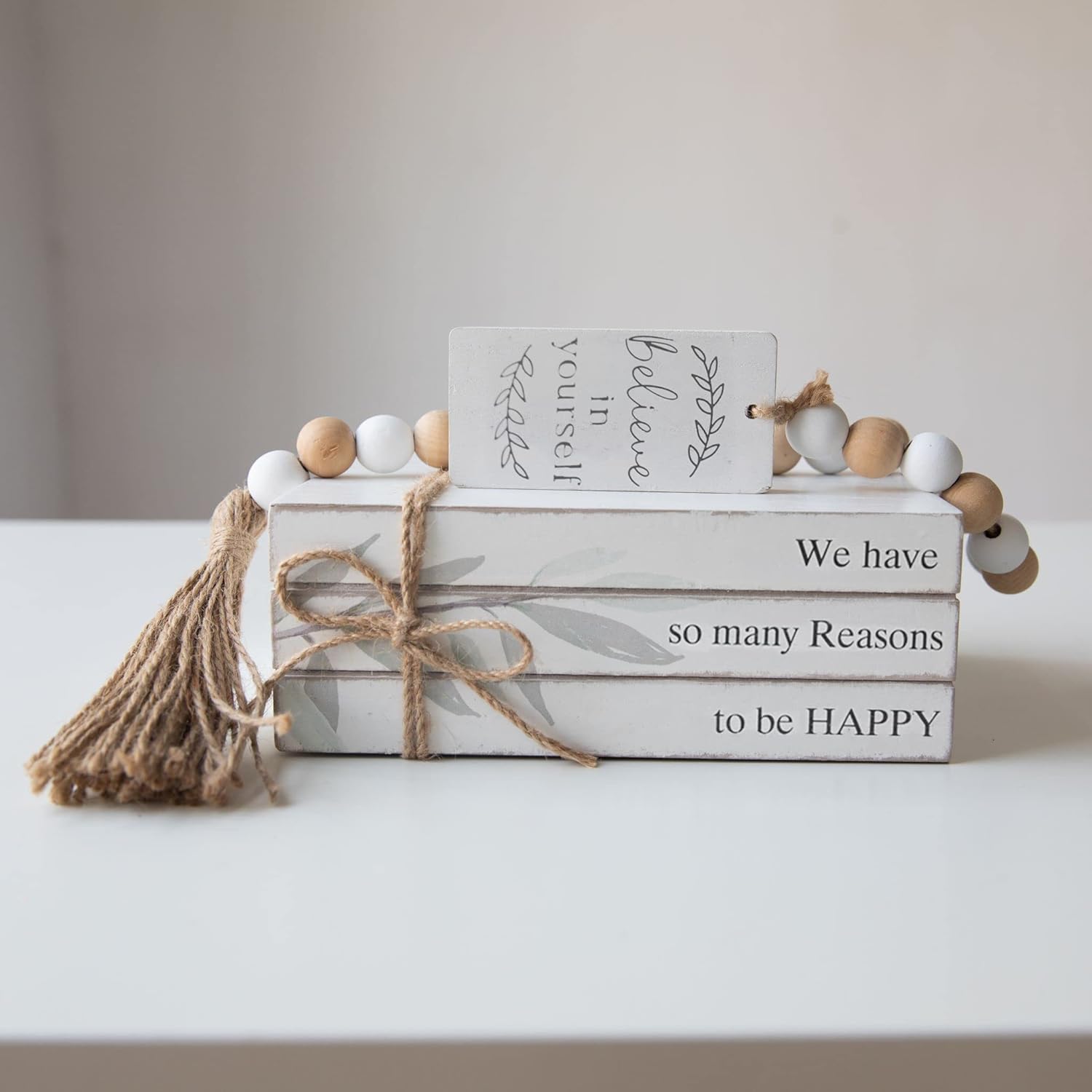 Amazon.com: GENMOUS Faux Decorative Books Set For Home Decor, Stacked ...