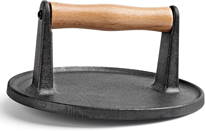 Amazon.com: SHINESTAR Burger Press, 7" Cast Iron Smash Burger Press for ...