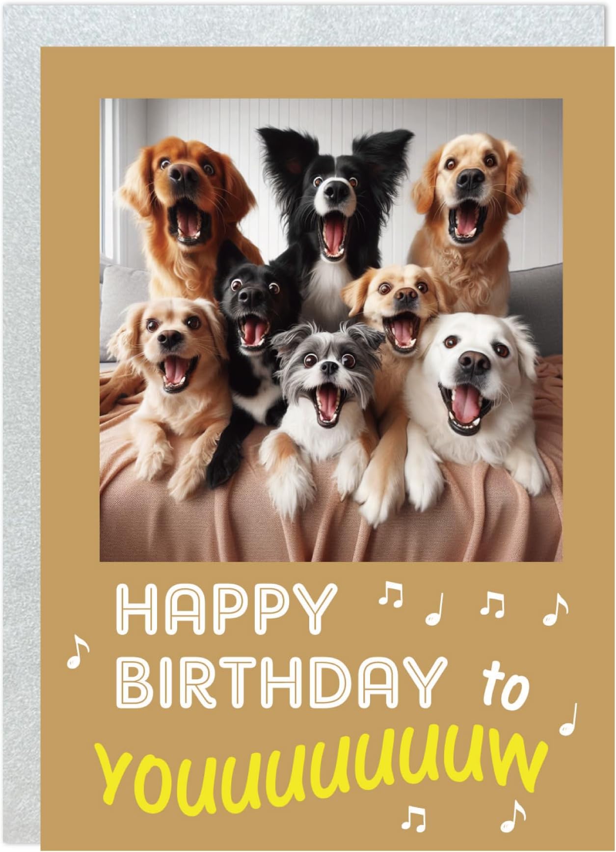 Gooji 5x7 Dogs Birthday Card, Funny Humorous Cute Card for Wife Husband ...