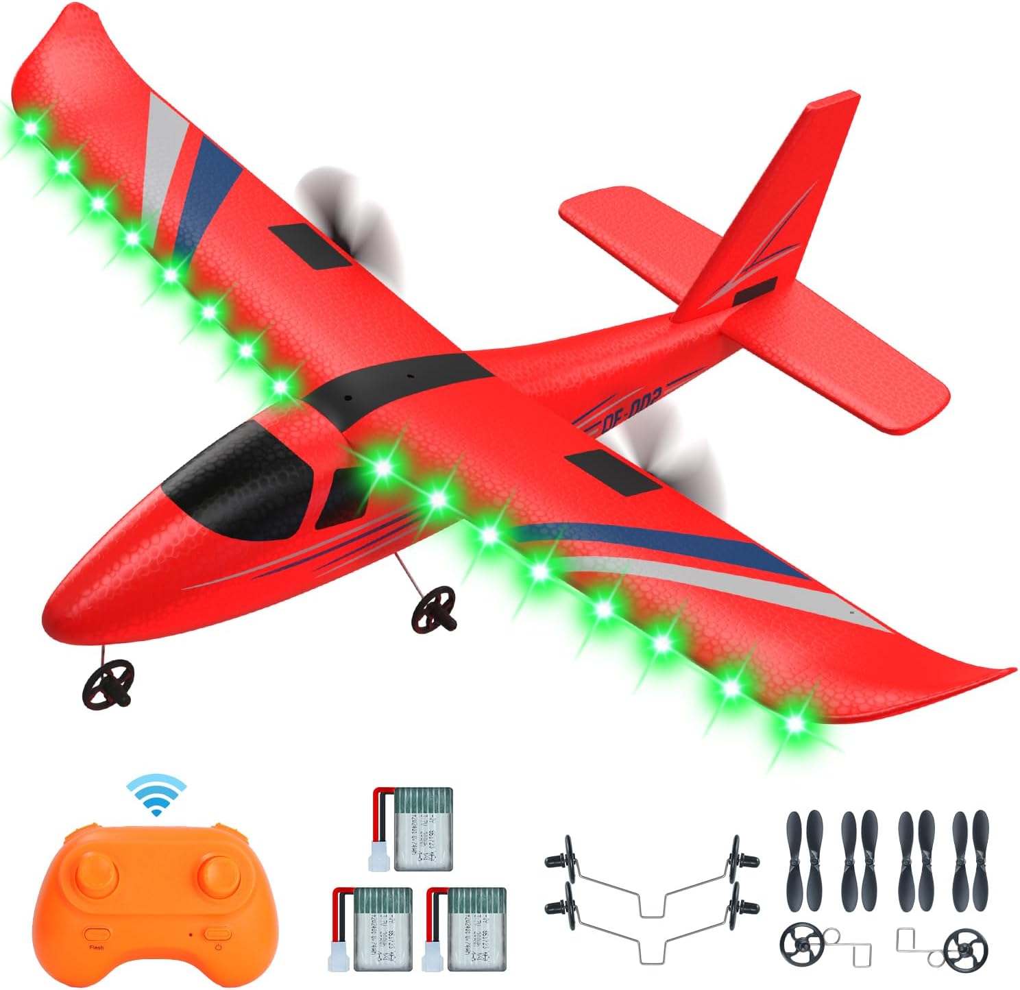 Amazon.com: HRZPACT RC Airplane, 2.4GHZ Remote Control Airplane 2CH RC ...