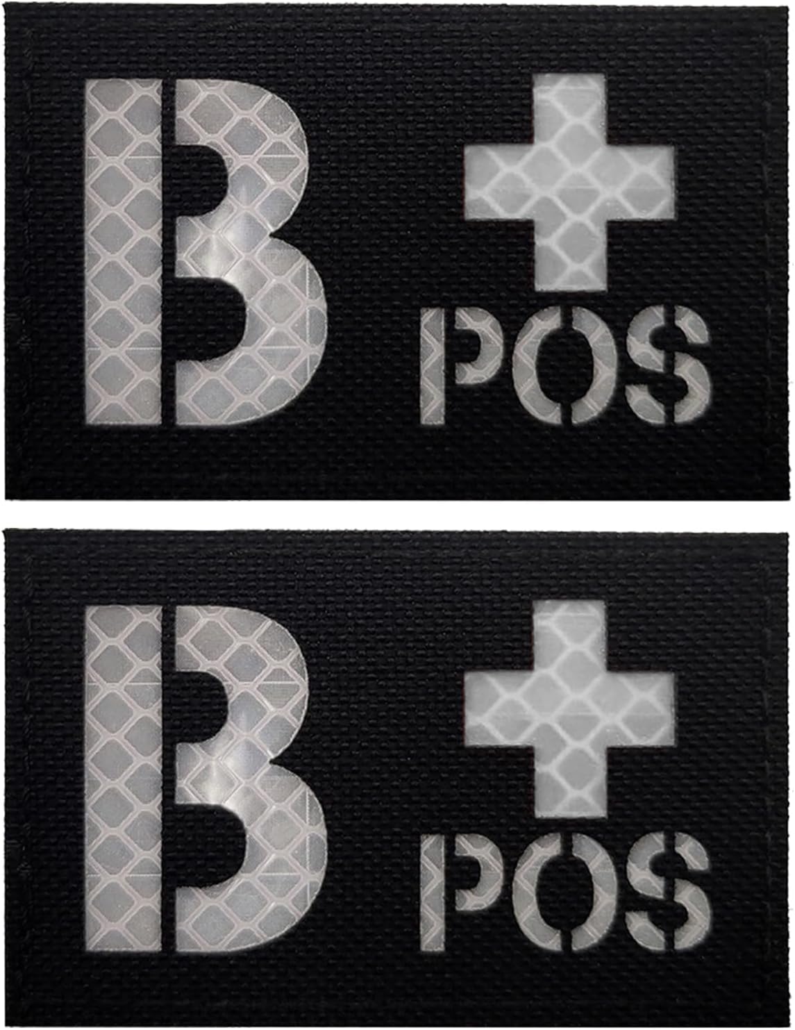 Amazon.com: 2 PCS EmWoot Blood Type B+ POS Patches IR Infrared ...