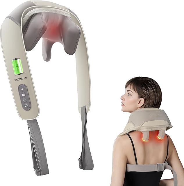 Snailax Cordless Neck Massager With Heat Mothers Day Gift Shiatsu ...