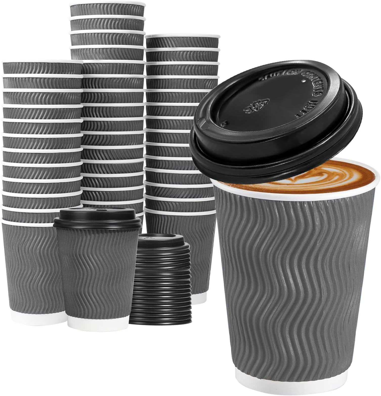 Amazon.com: Snapcups Best Disposable Coffee Cups to Go - Premium Hot ...