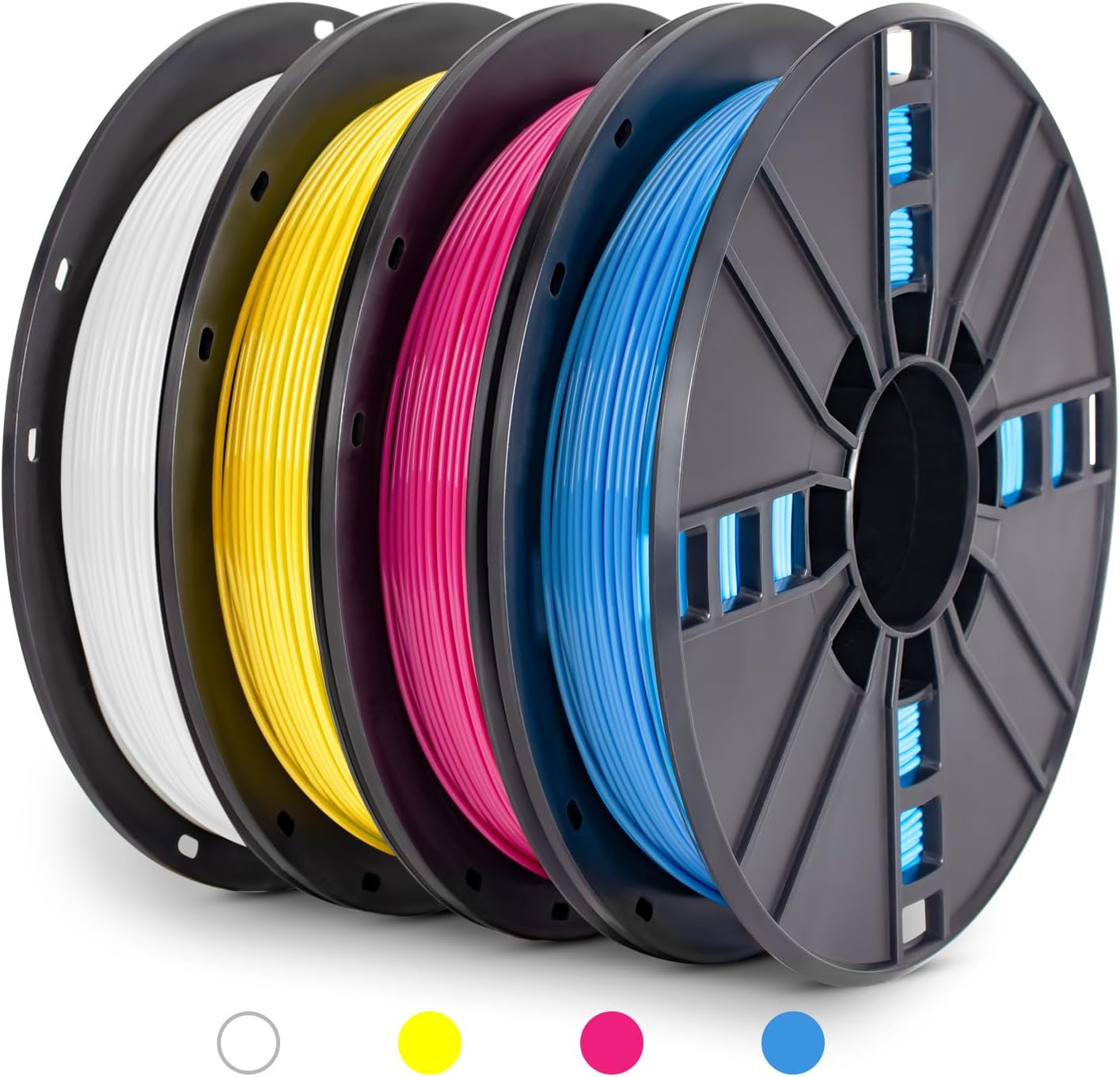 Amazon.com: JAREES PLA+ Filament 1.75mm Bundle, 2Kg CMYK PLA Pro, 1 ...