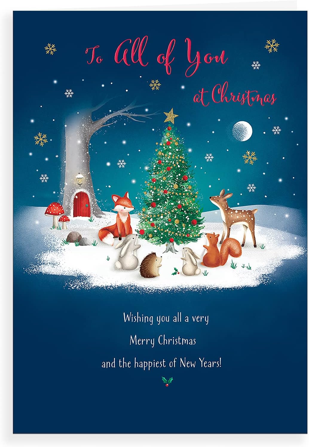 Piccadilly Greetings Character Christmas Card To All Of You - 9 x 6 ...