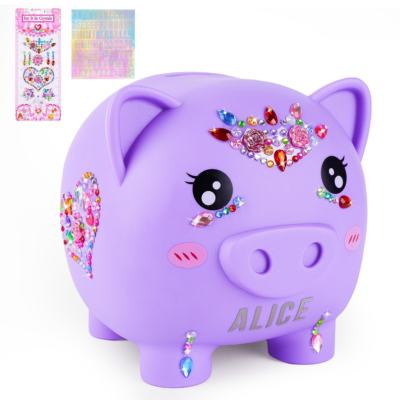 Amazon.com: Piggy Bank Girls, Unbreakable Piggy Banks Large Money Coin ...