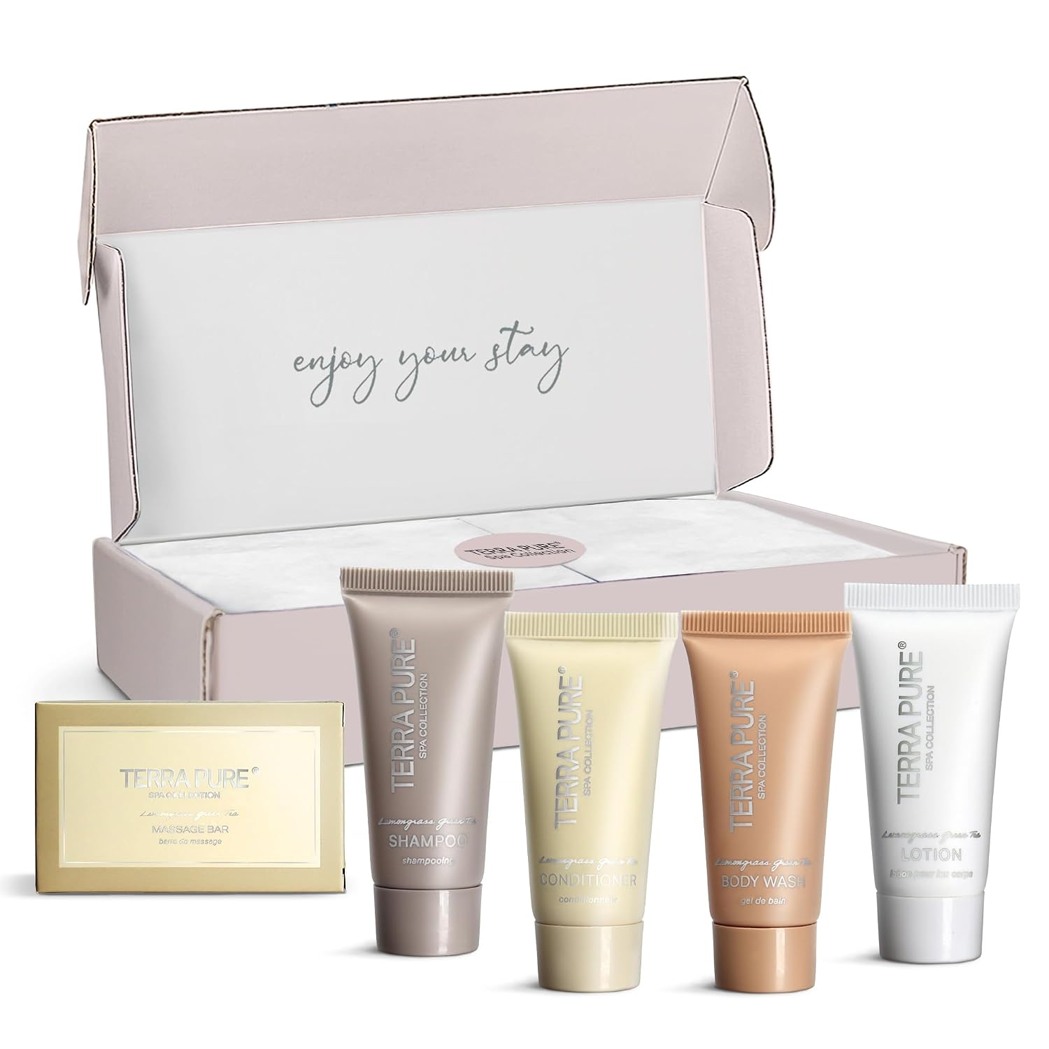 Amazon.com : Terra Pure Spa Collection Amenity Kit | Hotel Toiletries ...