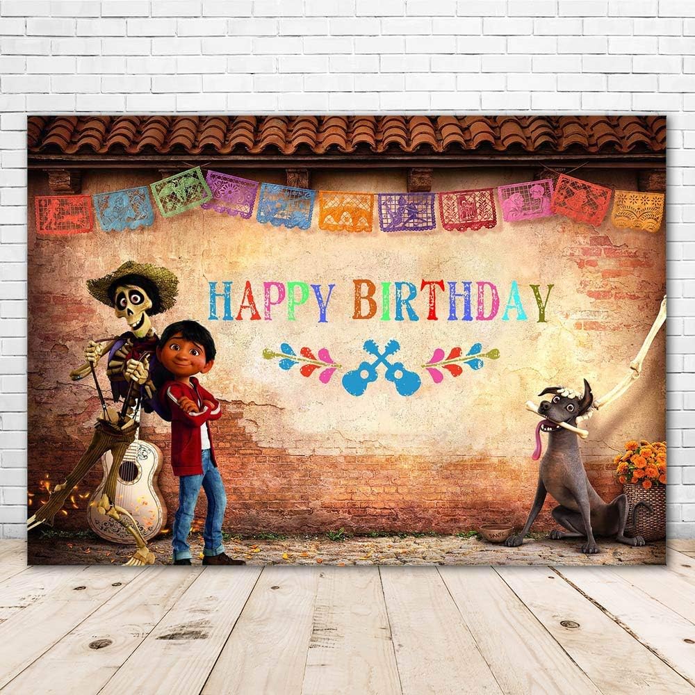 Amazon.com : 7x5 Background Vinyl Coco Backdrop Happy Birthday Vintage ...