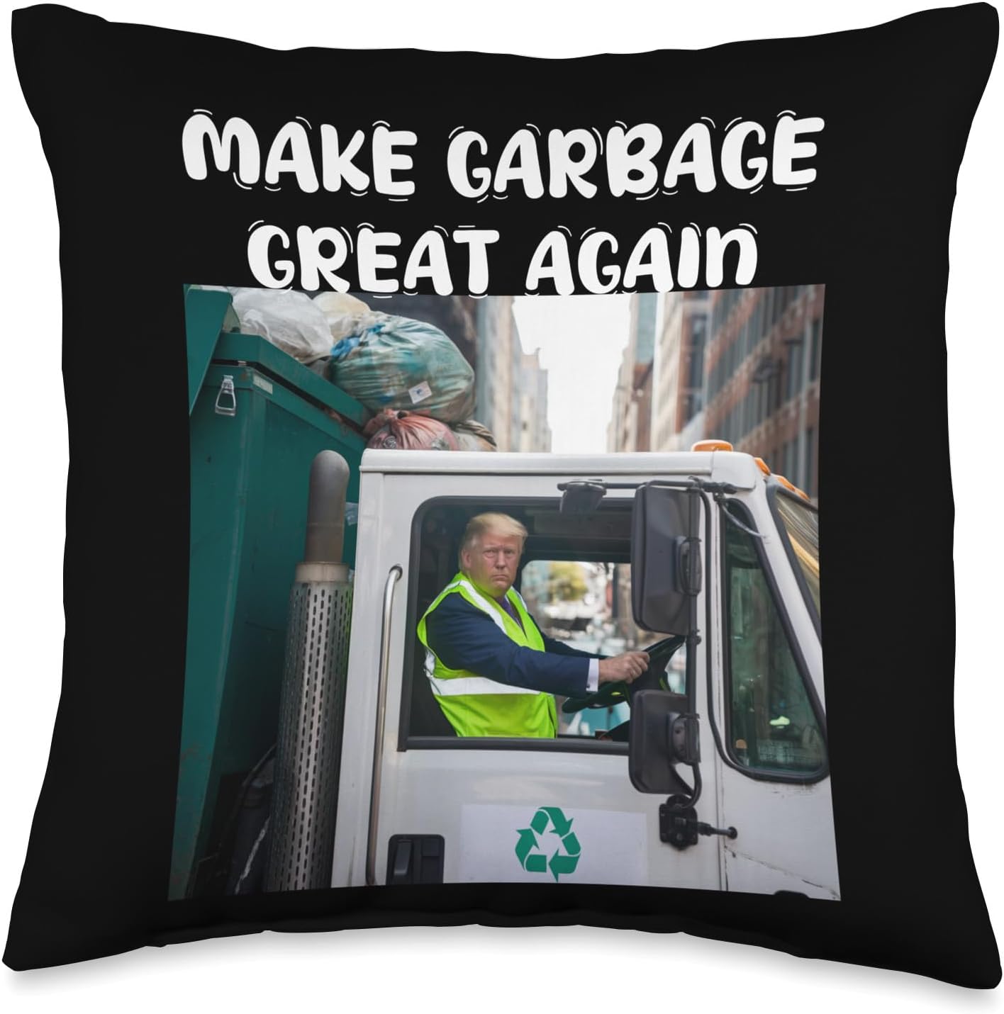 Amazon.com: Donald Trump Driving Garbage Truck Taking out The Garbage ...