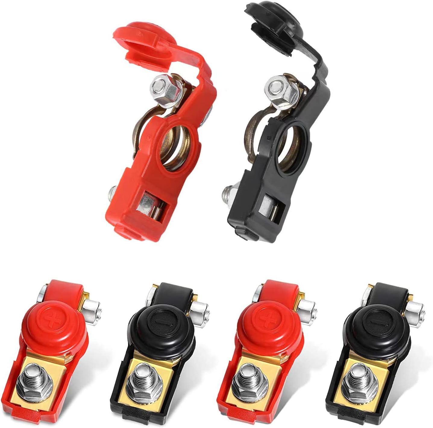 Amazon.com: neynavy 6 PCS Universal Negative and Positive Battery Cable ...