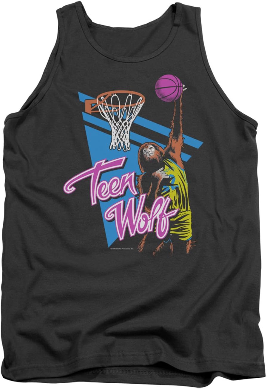 Amazon.com: A&E Designs Mens Teen Wolf Tank Top Slam Dunk Tanktop ...