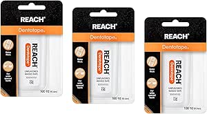 Reach Dentotape Waxed Dental Floss with Extra Wide Cleaning Surface for ...