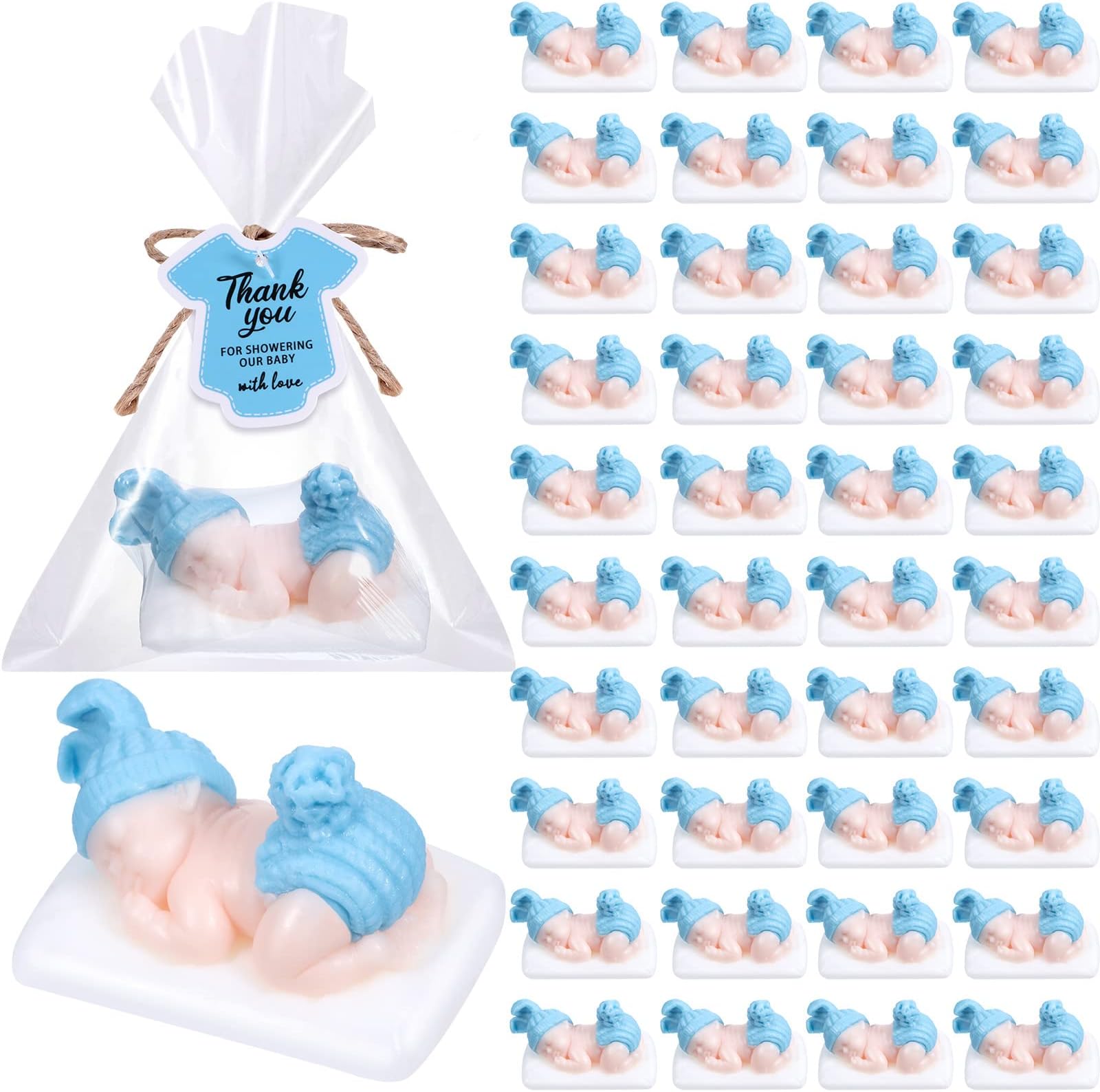 Amazon.com: Maxcheck 50 Pcs Elephant Soaps Baby Shower Favors with ...