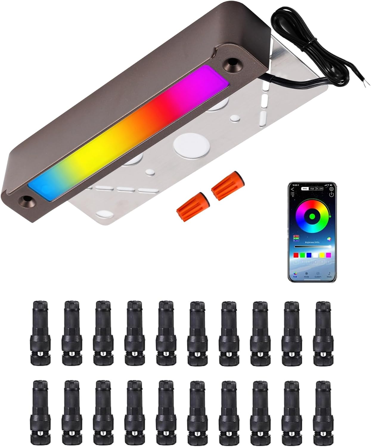 Varmtalys Low Voltage Landscape Step Lights Bundle, 1 Pack 12V Smart ...