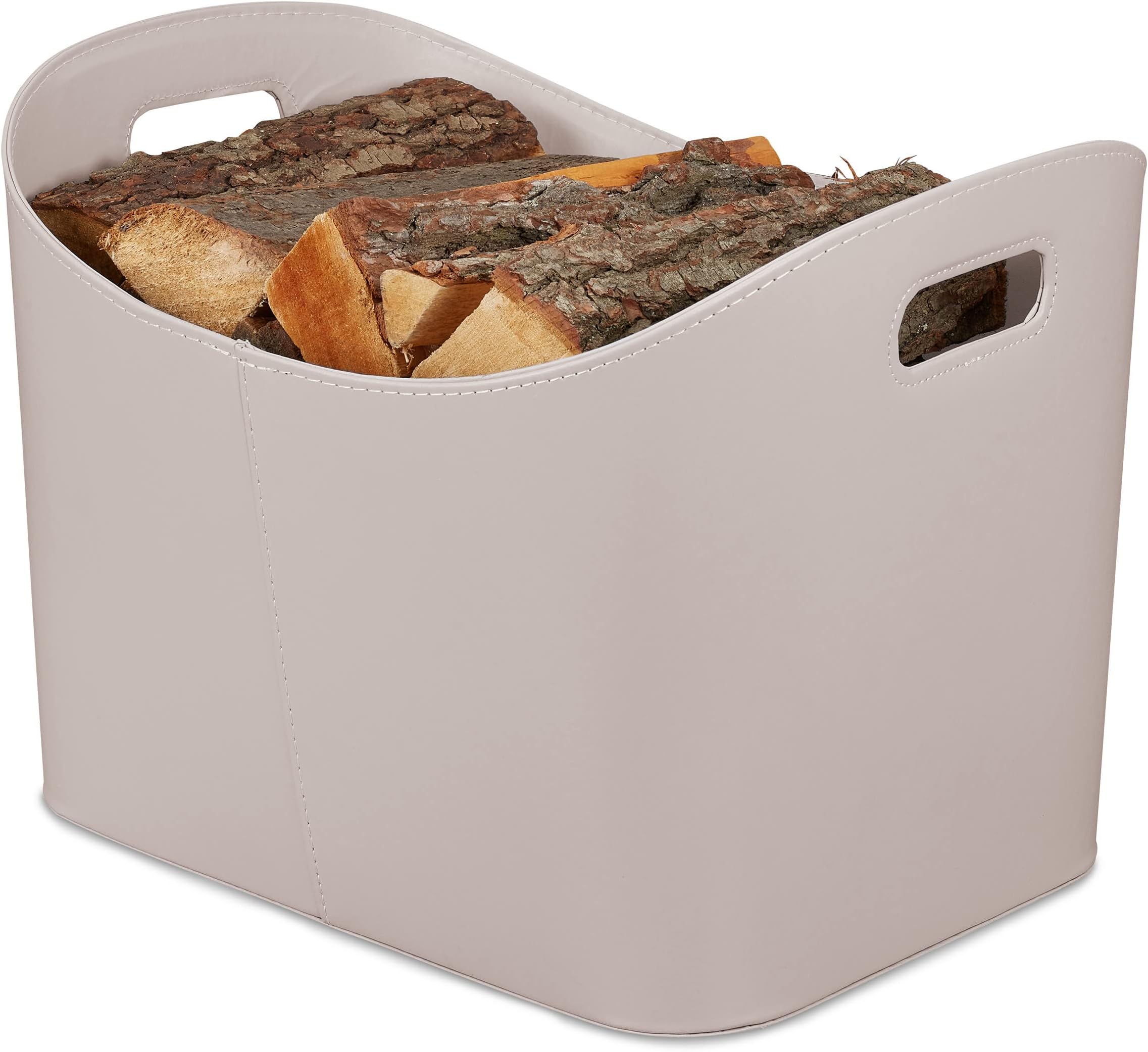 relaxdays 10028790_59 Panier à bûches L, Range Bois de cheminée, revues ...