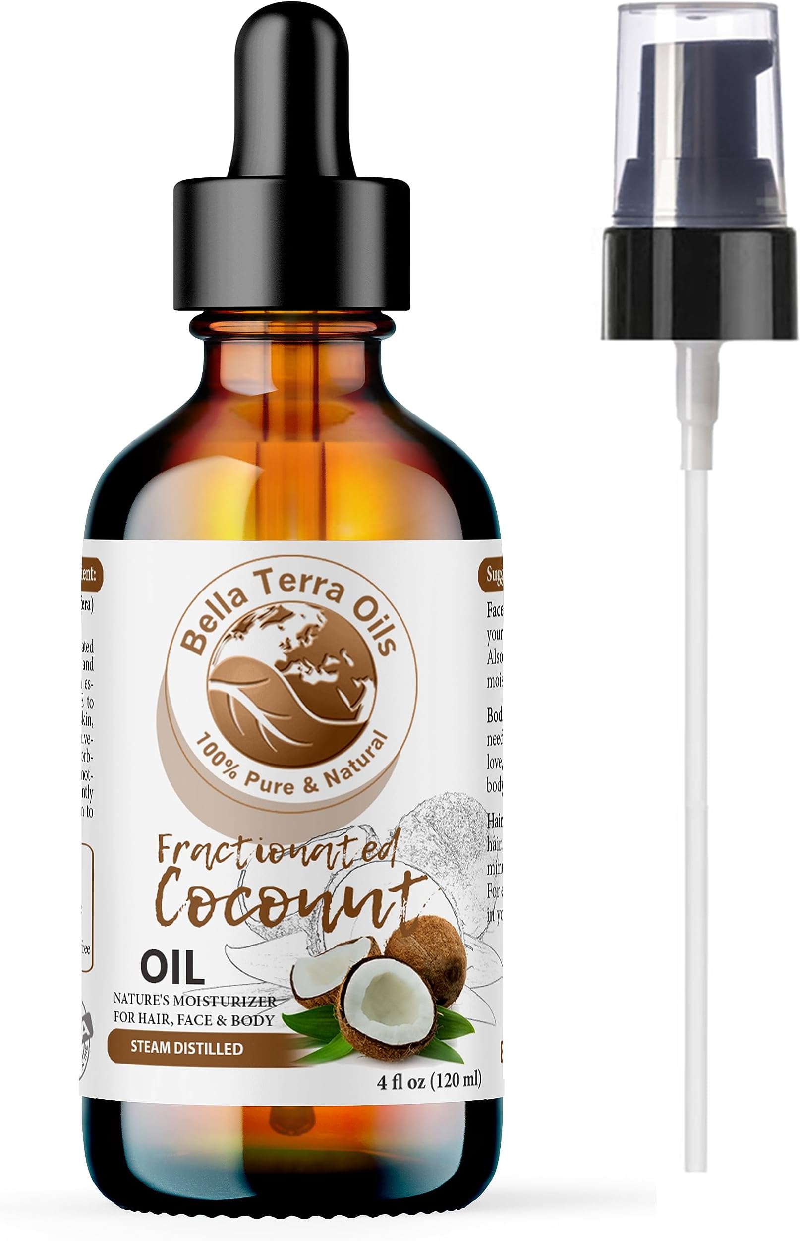 Amazon.com: Bella Terra Oils - Organic Fractionated Coconut Oil 8 oz ...