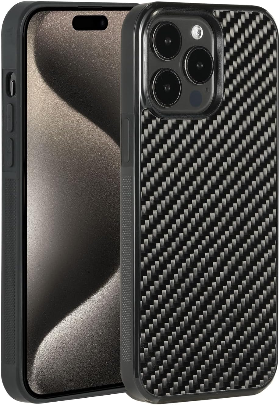 Amazon.com: molzar Grip Series for iPhone 15 Pro Max Case with Real ...