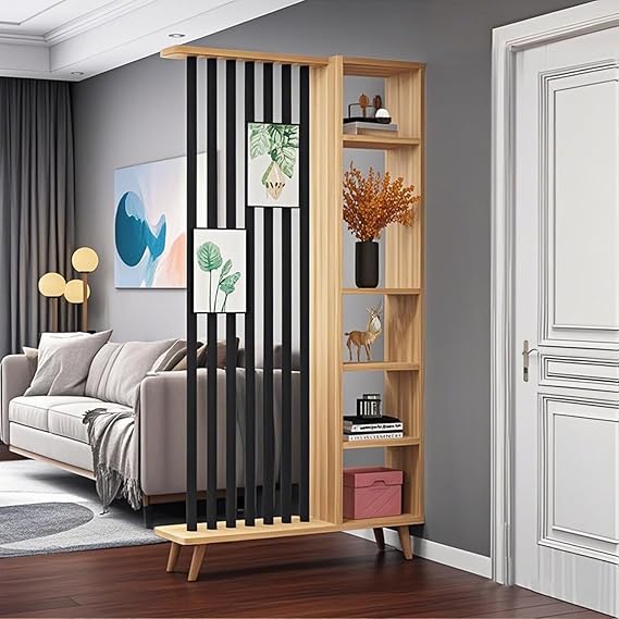 Amazon.com - Multi-Functional Wooden Room Divider Screen with Storage ...