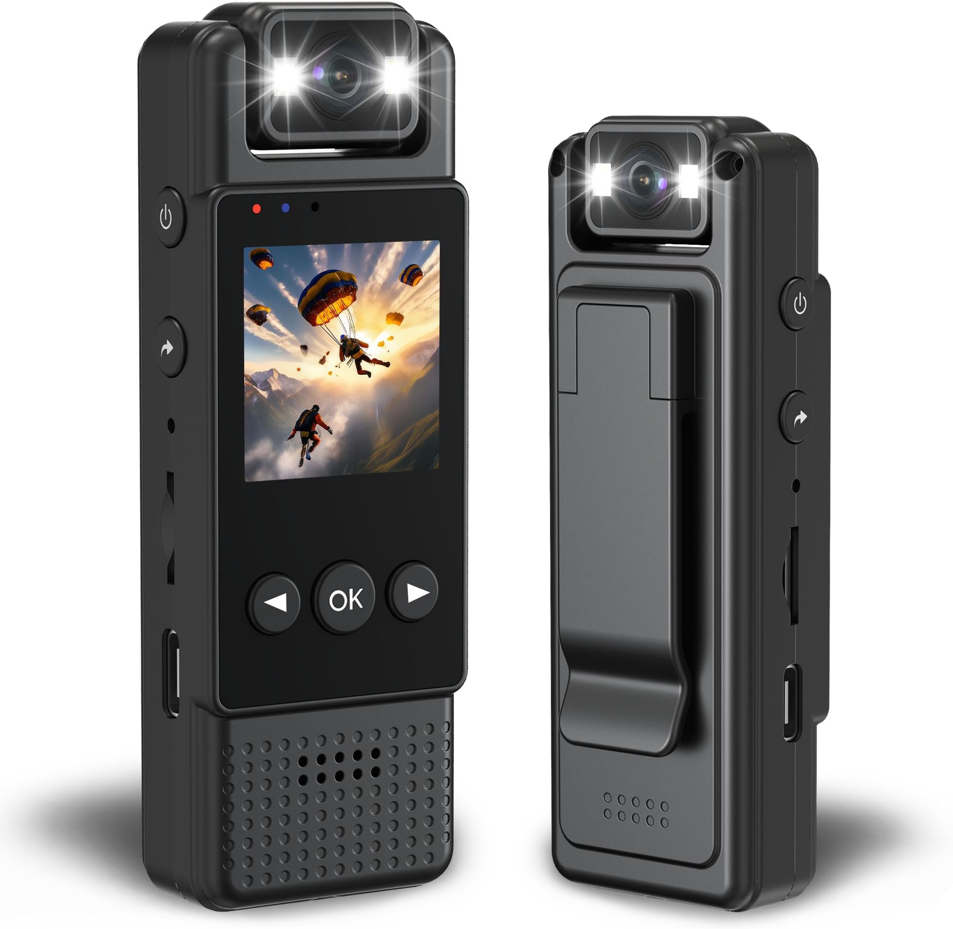 Amazon.com: Mini Body Camera Wearable HD1080P Body Mounted Video Camera ...