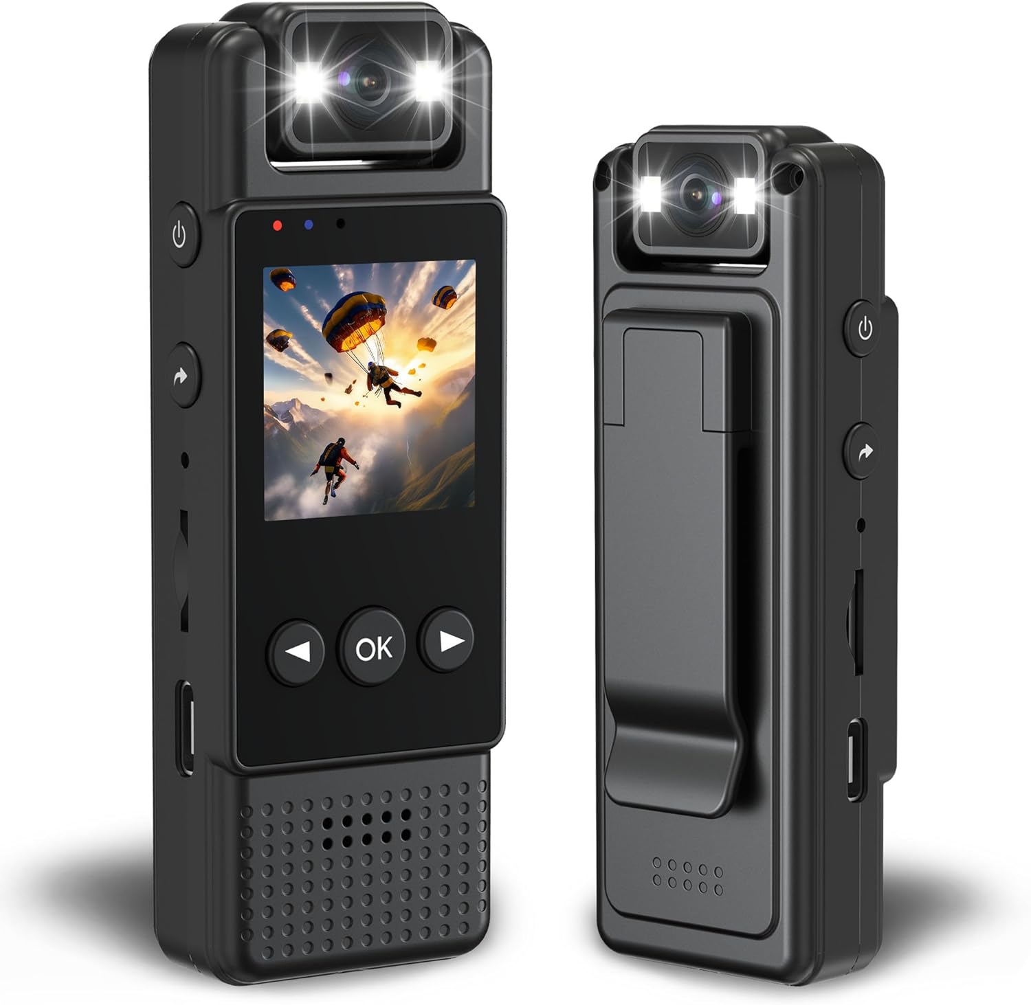 Amazon.com: Mini Body Camera Wearable HD1080P Body Mounted Video Camera ...