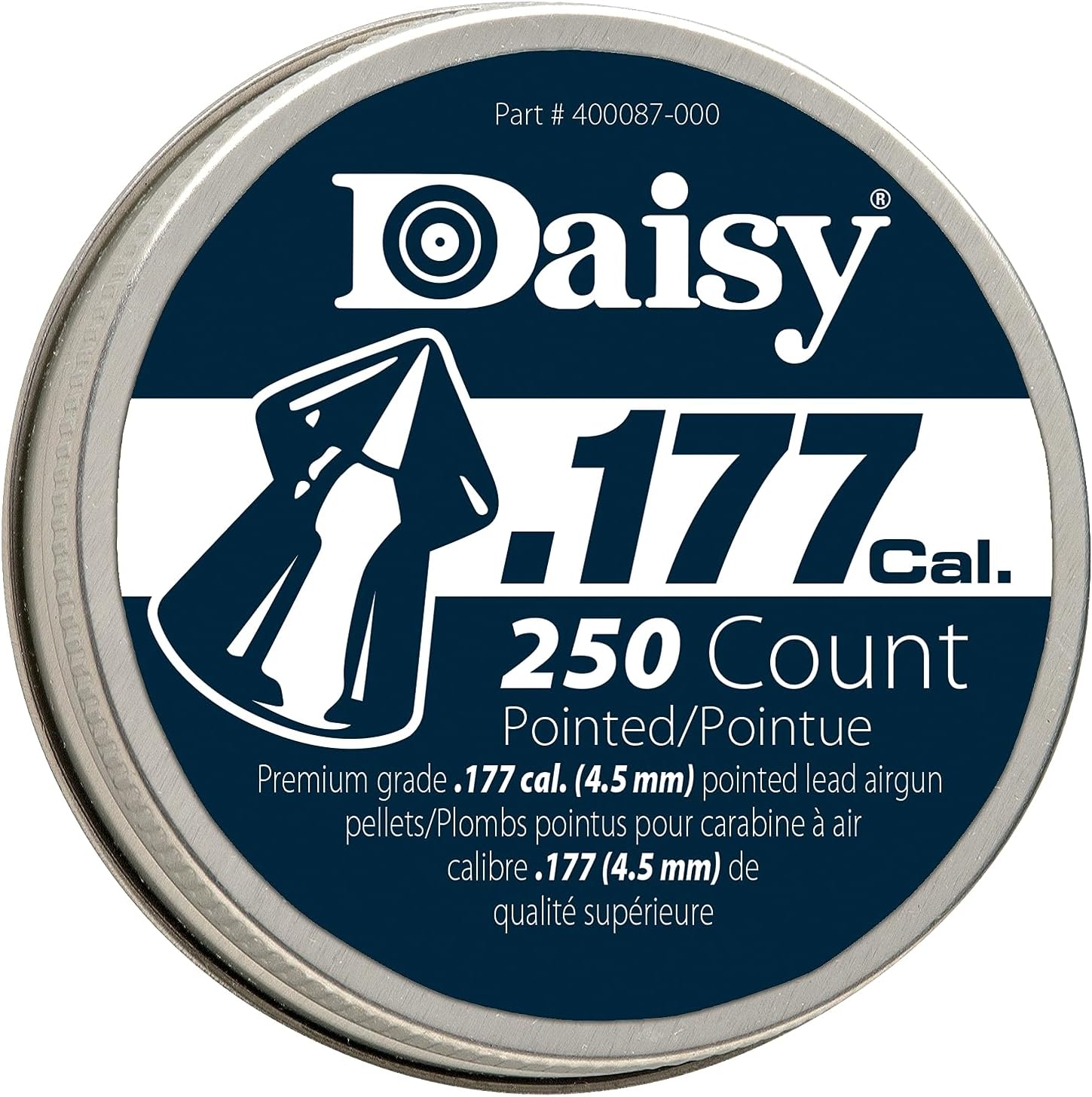 Daisy Outdoor Products 987777-446 250 Count Pointed Field Pellets, 177 ...