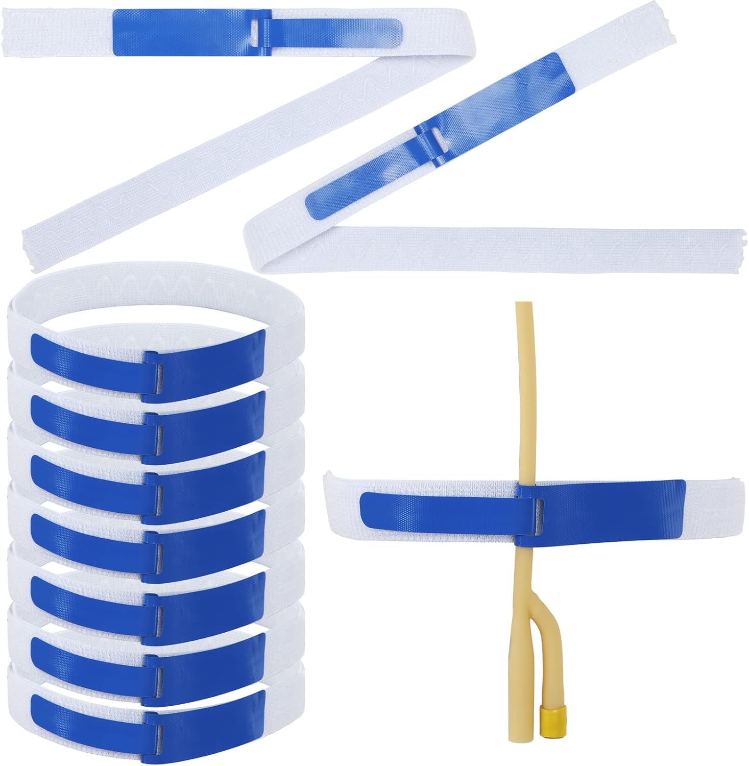 Amazon.com: Sosation 10 Pack Foley Leg Strap Catheter Holder Anti Slip ...