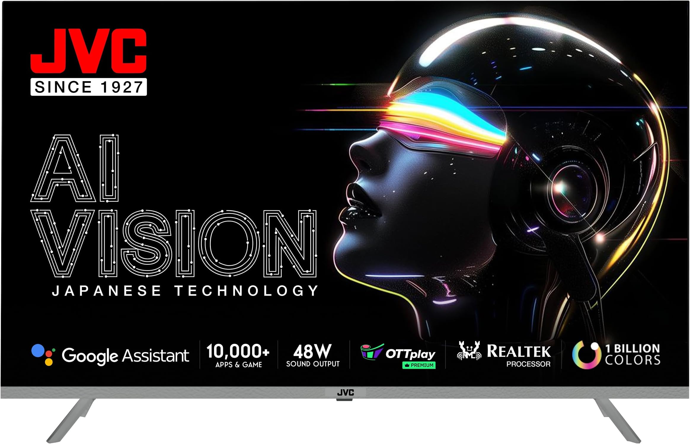 JVC 102 cm (40 inches) AI Vision Series QLED Android TV LT-40NQ3165C ...
