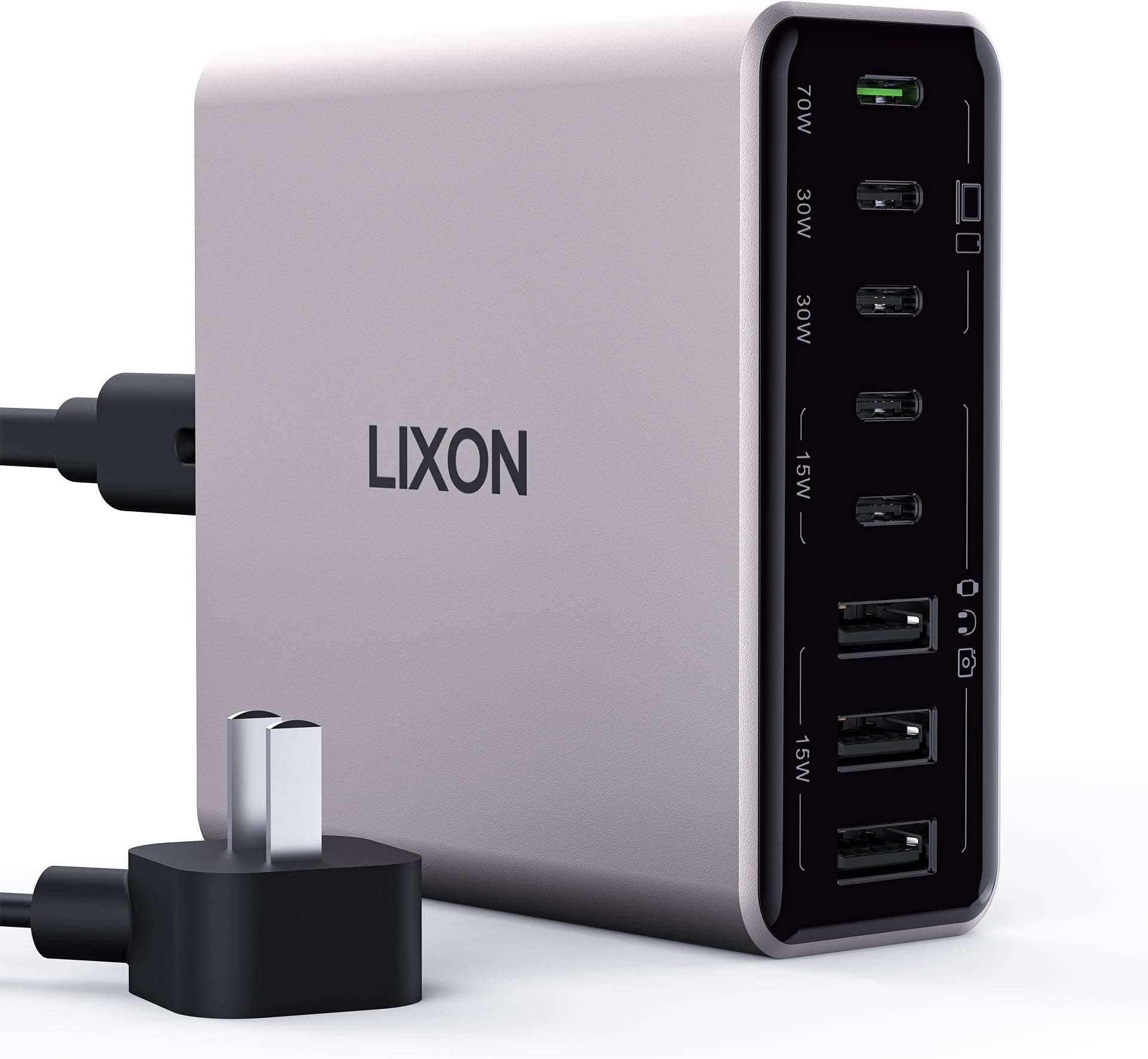 Amazon.com: TechPi 268W GaN USB Type C Fast Charger, 8 Ports, 100W PD ...