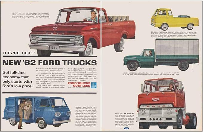 Amazon.com: RelicPaper 1962 Ford Trucks: Car Body Design, Van ...