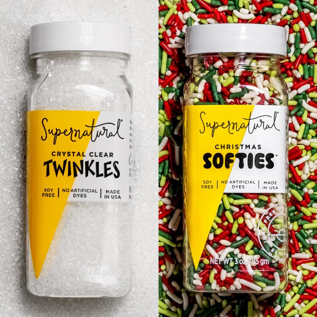 Amazon.com: Christmas Softies & Clear Twinkles Sanding Sugar Sprinkle ...
