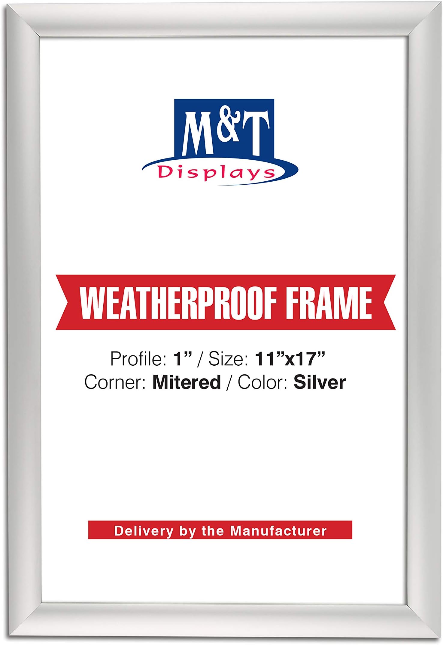 Amazon.com: M&T Displays Weatherproof Snap Poster Frame 22x28 Inch ...