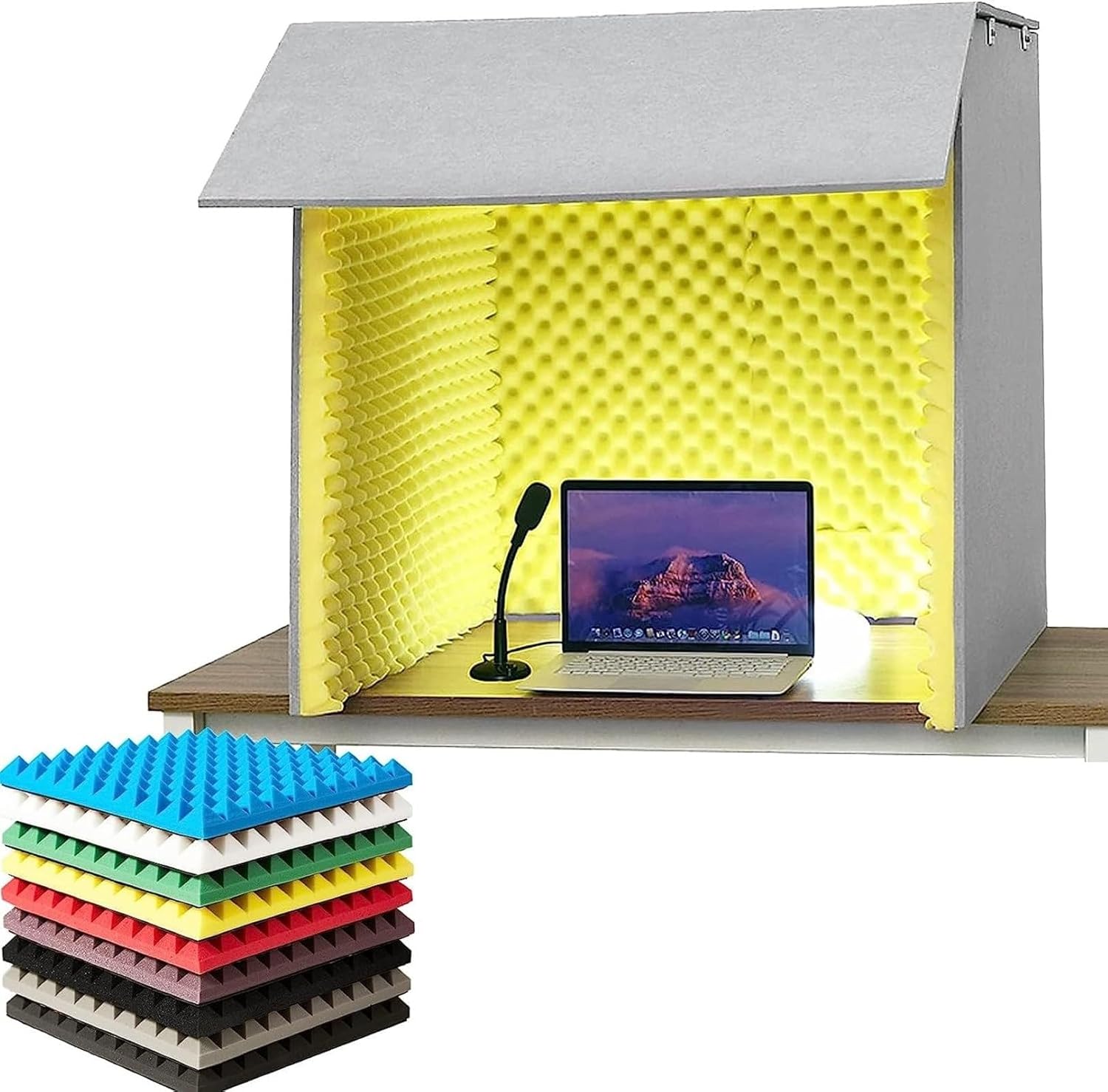 Amazon.com - Portable Soundproof Booth Sound Proof Foam Panels Vocal ...