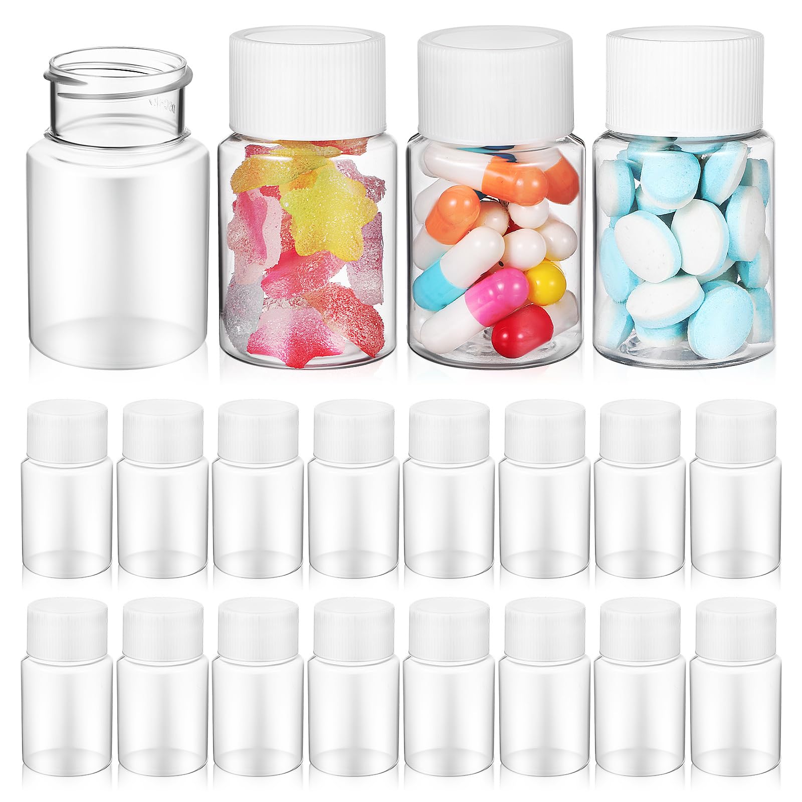 iplusmile 20 Piezas De 30 Ml De Botellas Transparentes Para Pastillas ...