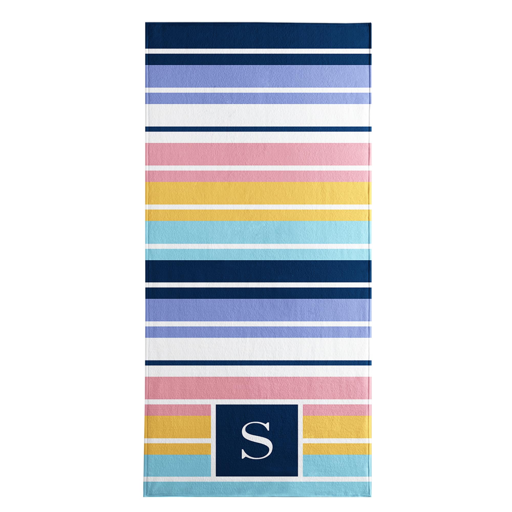 Amazon.com: Let's Make Memories Personalized Beach Towel - Initial ...