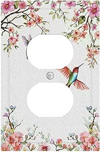 CZRPKEN Vibrant Hummingbirds & Florals Decorative Outlet Covers ...