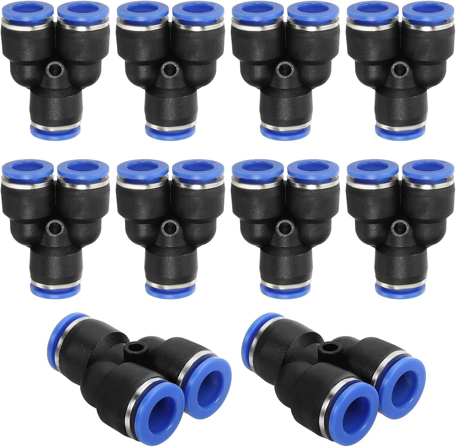 Amazon.com: PATIKIL 11/16" OD Y Shape Plastic Push to Connect Fittings ...