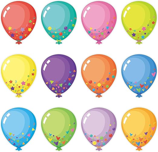 Amazon.com: 48Pcs Balloons Paper Cutouts for Bulletin Board Decorations ...