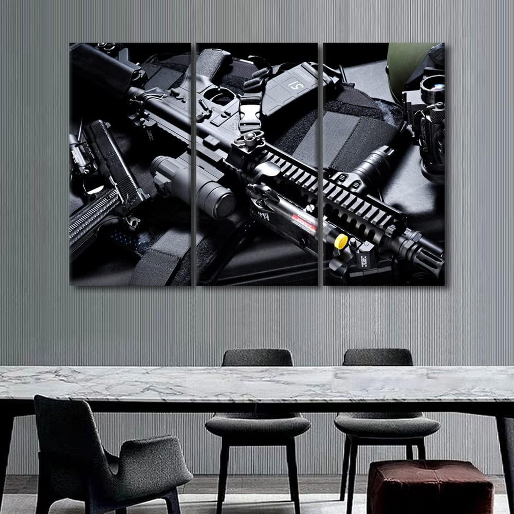 Amazon.com: Weapon Gun Pictures Wall Decor for Living Room Wall Art ...