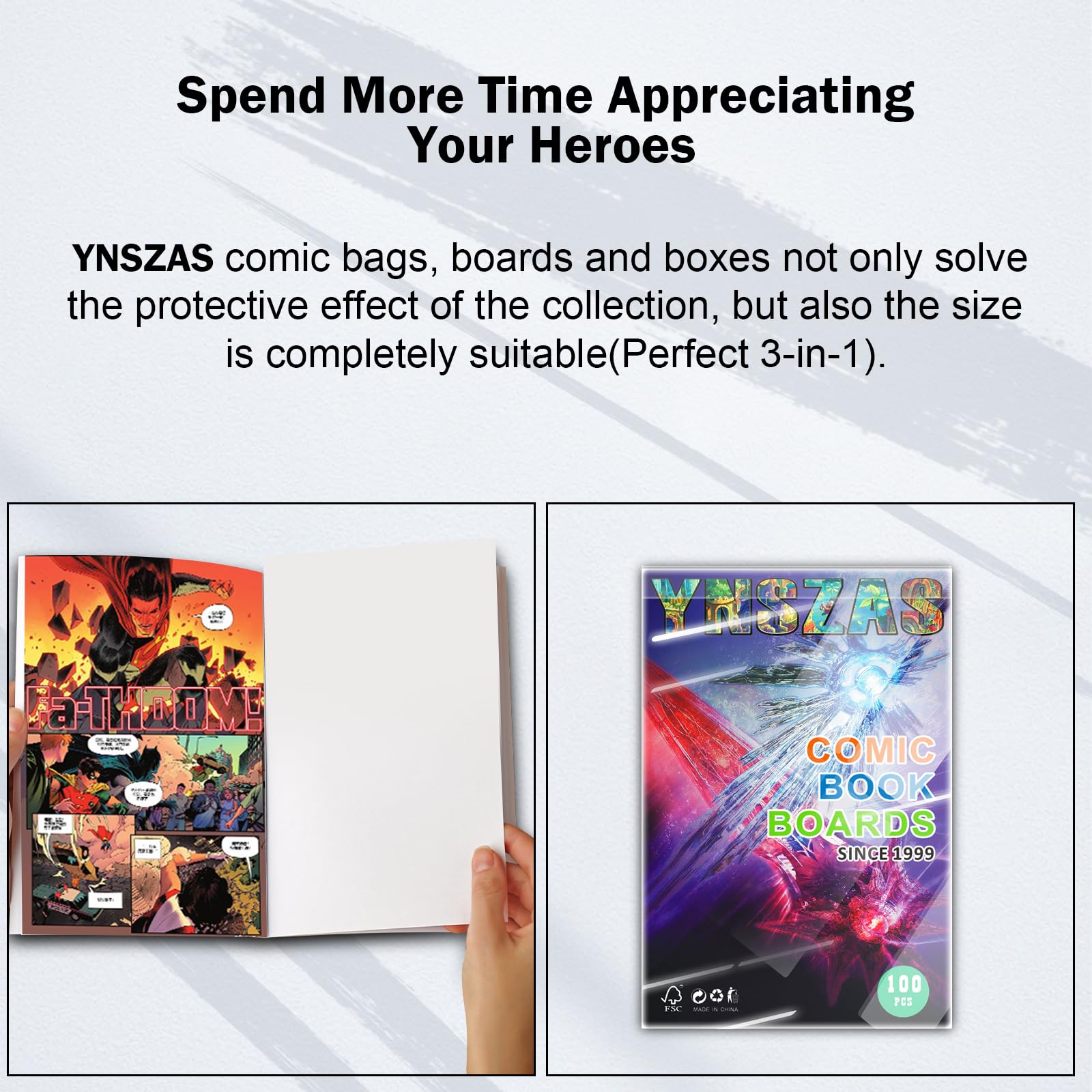 Snapklik.com : Comic Book Boards, International-Top Certified Acid-Free Materials, 7 X 10.5 ...