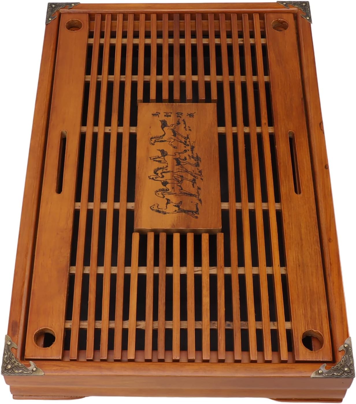 Amazon.com: Eujgoov Tea Serving Tray, Gongfu Simple Tea Tray, Wooden ...